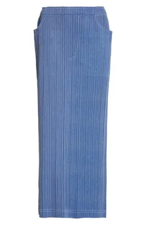 Issey Miyake Trompe L'oeil Pleated Midi Skirt