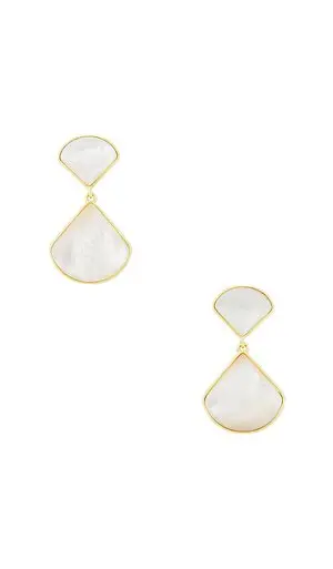 Shashi Julien Drop Earrings - Ivory