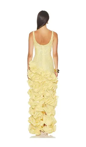 PatBO Crochet Ruffle Midi Dress