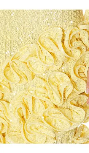 PatBO Crochet Ruffle Midi Dress