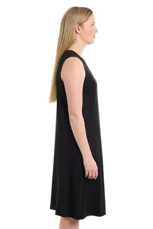 Wilt Sleeveless Lace Yoke Knee-length Dress - Black