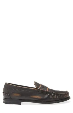 Prada Antiqued Leather Loafer