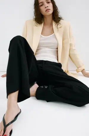Mango Drawstring Straight Leg Pants