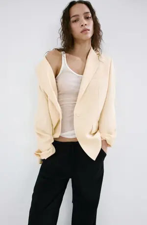 Mango Drawstring Straight Leg Pants