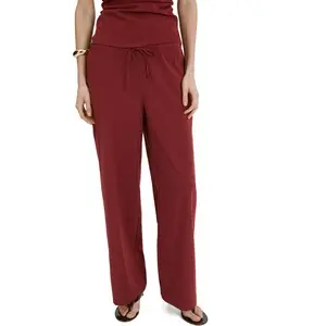 Mango Drawstring Pants - Red