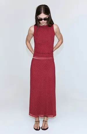 Mango Polka Dot Tulle Maxi Skirt