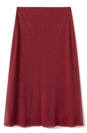 Mango Polka Dot Tulle Maxi Skirt