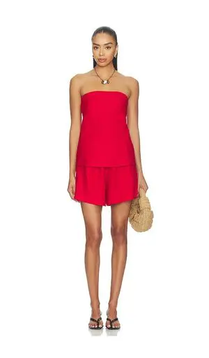 Donni. The Linen Tube Top - Red