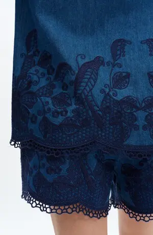 BAYEAS Embroidered Denim Shirt
