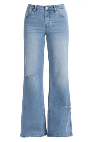 BAYEAS Mid Rise Wide Leg Jeans