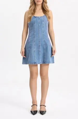 BAYEAS Denim Pinafore Dress - Skyfall