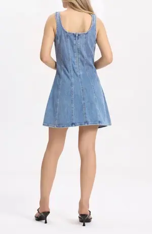 BAYEAS Denim Pinafore Dress