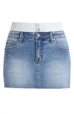 BAYEAS High Waist Denim Miniskirt