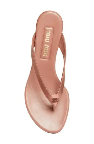 Miu Miu Leather Thong Sandal
