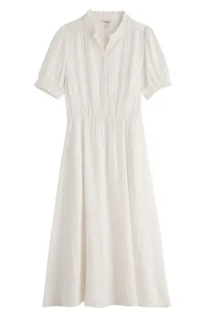 SEASALT CORNWALL Organic Cotton Gauze Midi Dress - Chalk