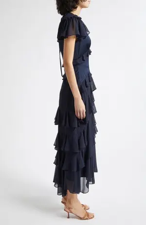 Cinq À Sept Tatum Ruffle Maxi Dress