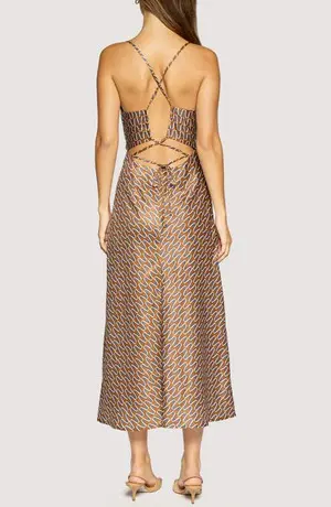LOST + WANDER Nights In Capri Low Back Midi Dress