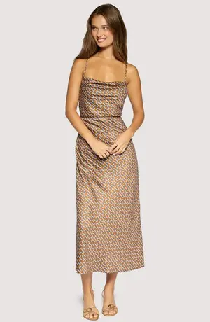 LOST + WANDER Nights In Capri Low Back Midi Dress