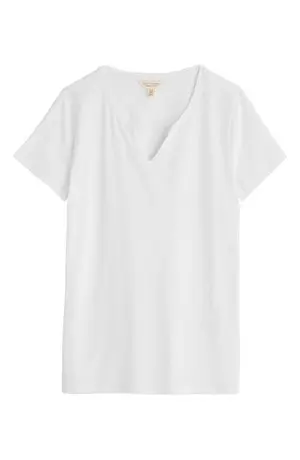 SEASALT CORNWALL Kellow Organic Cotton V-neck T-shirt - Salt