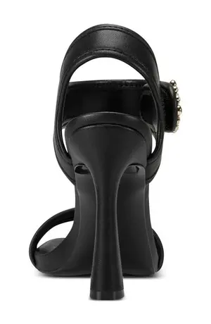 Karl Lagerfeld Paris Celida Embellished Ankle Strap Sandal - Black