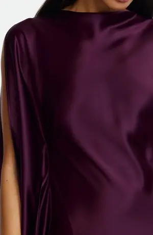 Acler Jarvis Long Sleeve Satin Gown