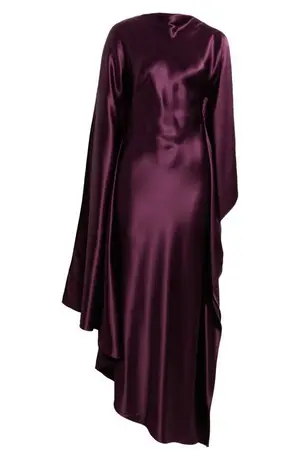 Acler Jarvis Long Sleeve Satin Gown
