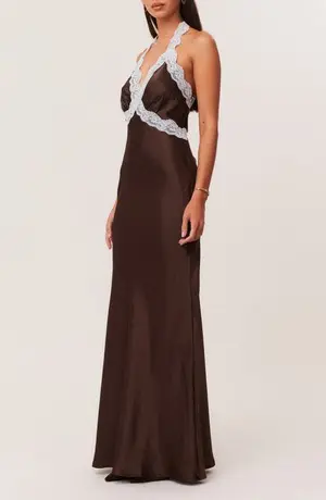 SNDYS. Tonya 2.0 Maxi Slipdress With Scalloped Lace Trim
