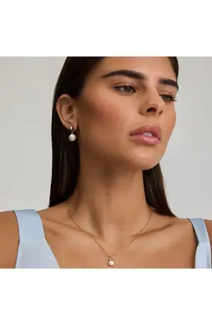 D.LOUISE D. Louise Pear-cut Cubic Zirconia And Freshwater Pearl Drop Earrings