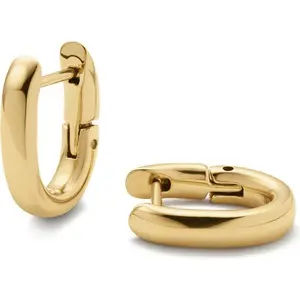 D.LOUISE Oval Huggie Hoop Earrings - Gold