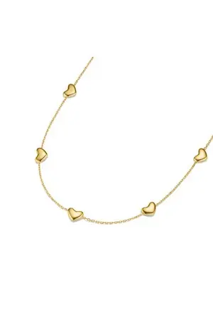 D.LOUISE Bubble Heart Charm Necklace