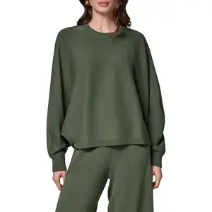 Donna Karan New York Dolman Sleeve Milano Knit Sweater - Verde