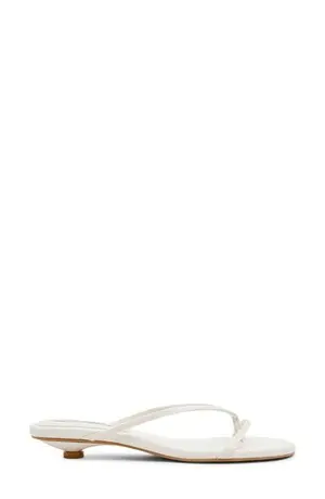 Steve Madden Snakeskin-embossed Thong Kitten Heel Flip Flops