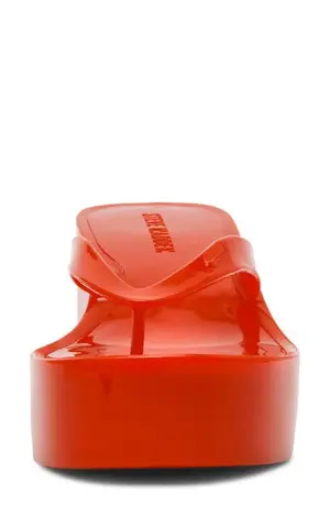 Steve Madden Jella Platform Wedge Flip Flop - Red