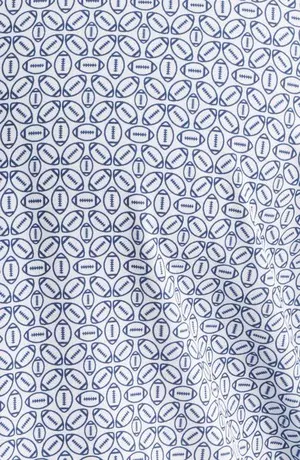 Johnston & Murphy Xc+™ Football Print Performance Button-down Shirt - Navy