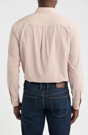Johnston & Murphy Xc+™ Football Print Performance Button-down Shirt