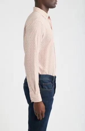 Johnston & Murphy Xc+™ Football Print Performance Button-down Shirt