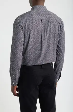 Johnston & Murphy Xc+™ Football Print Performance Button-down Shirt