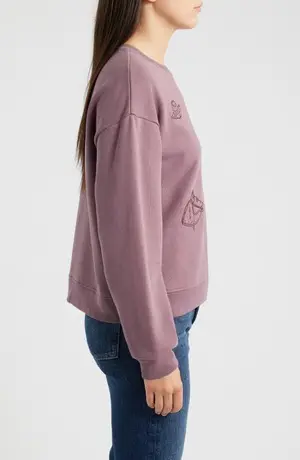 Pendleton Embroidered Cotton French Terry Crewneck Sweatshirt