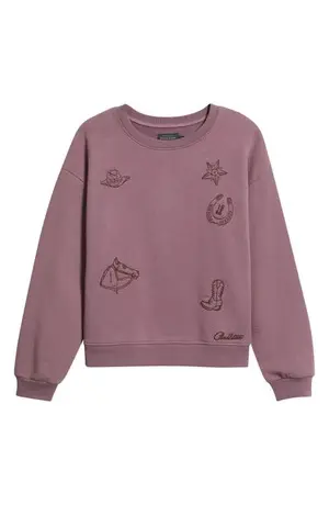 Pendleton Embroidered Cotton French Terry Crewneck Sweatshirt