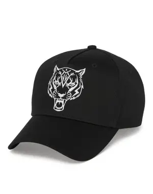 PLEIN SPORT Baseball Cap With Tiger Embroidery - Black