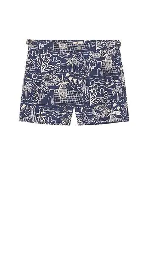 Marine Layer Tailored 5 Swim Trunk - Blue