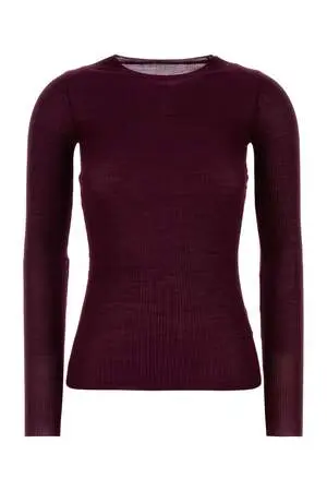 JIL SANDER Plum Wool Sweater
