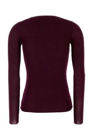 JIL SANDER Plum Wool Sweater