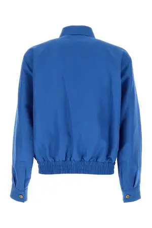Versace Virgin Wool And Linen Blend Bomber Jacket