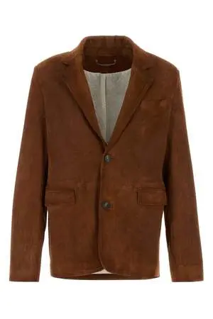 GOLDEN GOOSE Suede Robyn Blazer - Brown