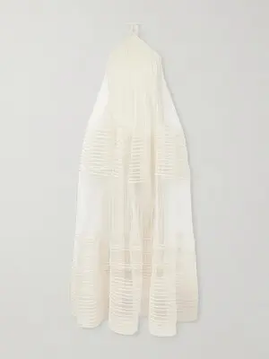 Jacquemus Epi Embroidered Tulle Maxi Dress