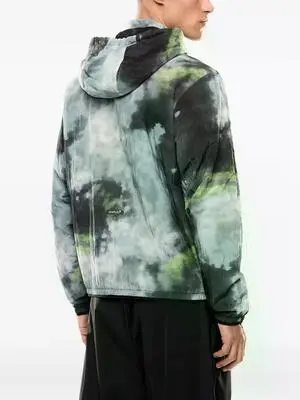 EA7 Abstract Print Hooded Jacket