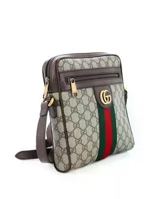 Gucci Ophidia Messenger Bag In Gg Coated Canvas