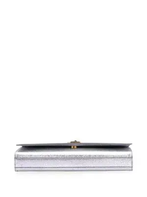 Saint Laurent Classic Monogram Metallic Calfskin Long Clutch Bag