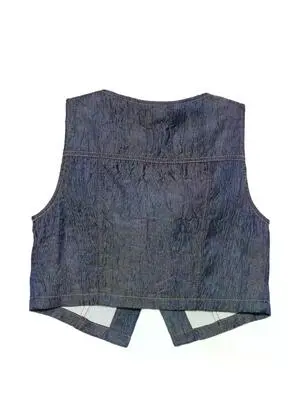 We11Done Crinkled Finish Sleeveless Top
